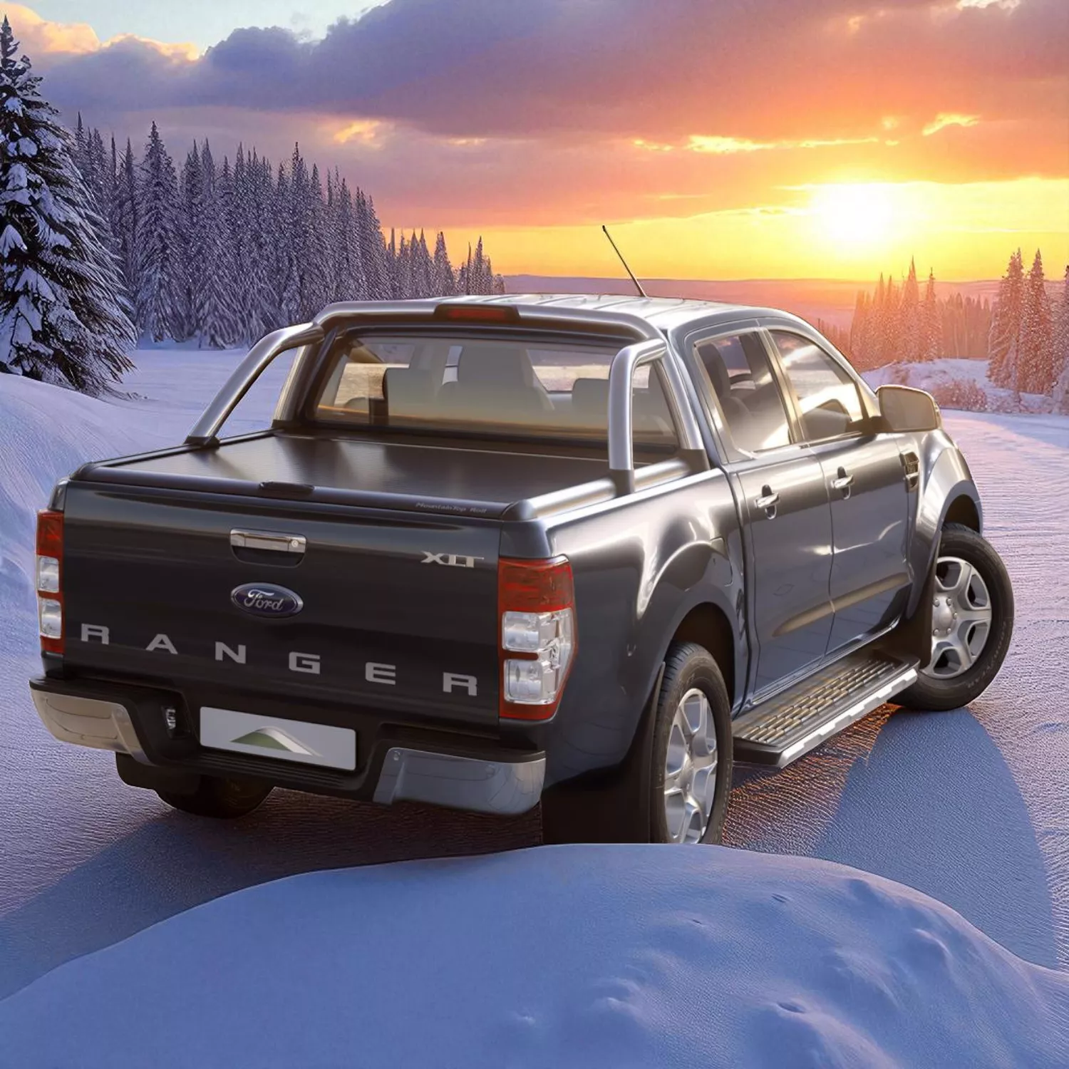 Kopie van Rideau de benne MOUNTAIN TOP Black Ford Ranger 2012-2022